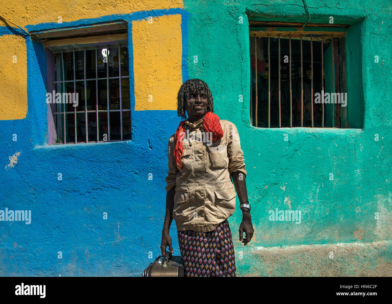 Portrait afar tribe man curly hi-res stock photography and images - Alamy