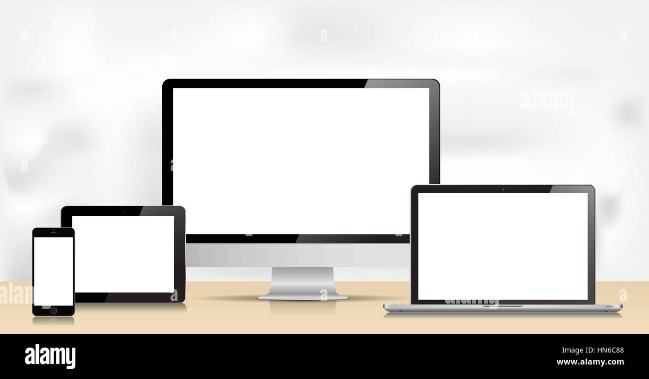 This image is a vector file representing a Laptop, Smartphone, Tablet ...