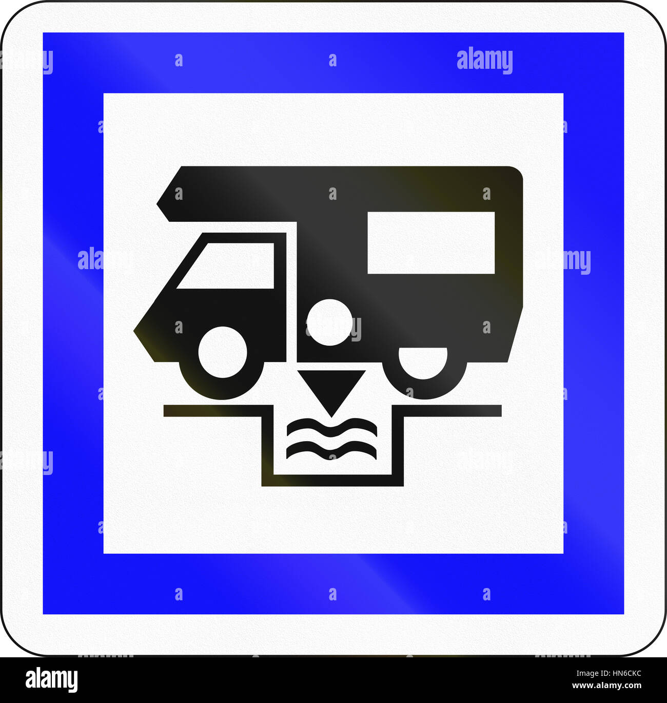 Road sign used in France - Caravan waste water disposal Stock Photo - Alamy