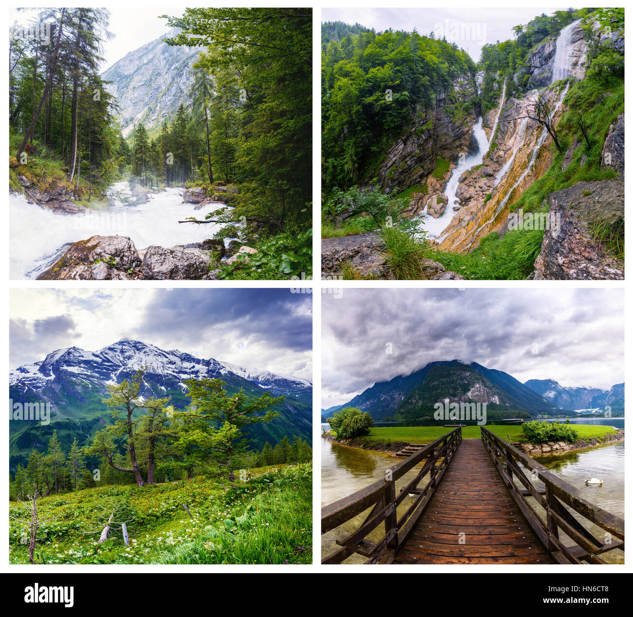 collage of mountain scenery Stock Photo - Alamy