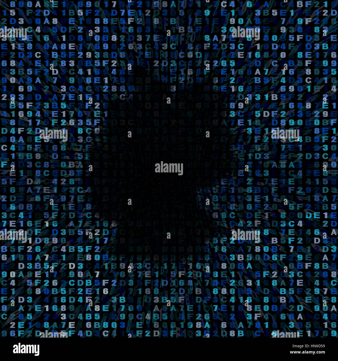 Germany map on hex code illustration Stock Photo - Alamy