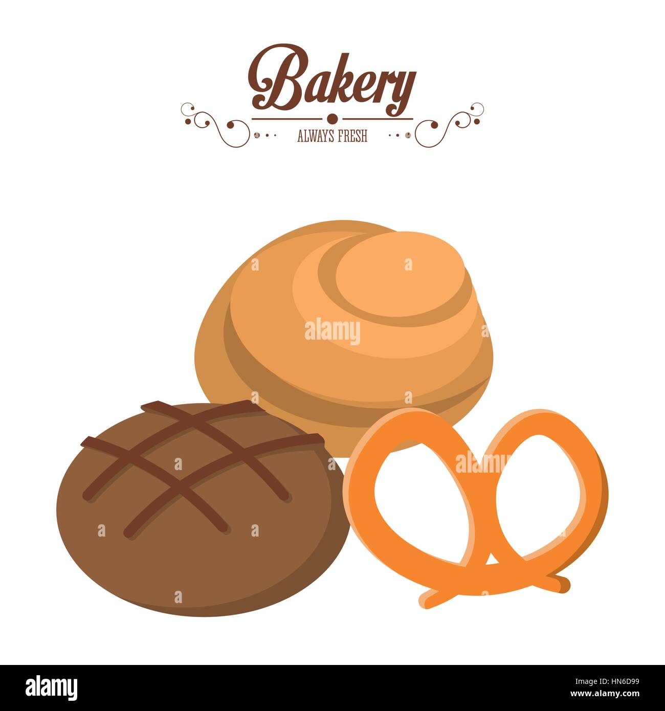 Selection of bread rolls Stock Vector Images - Alamy