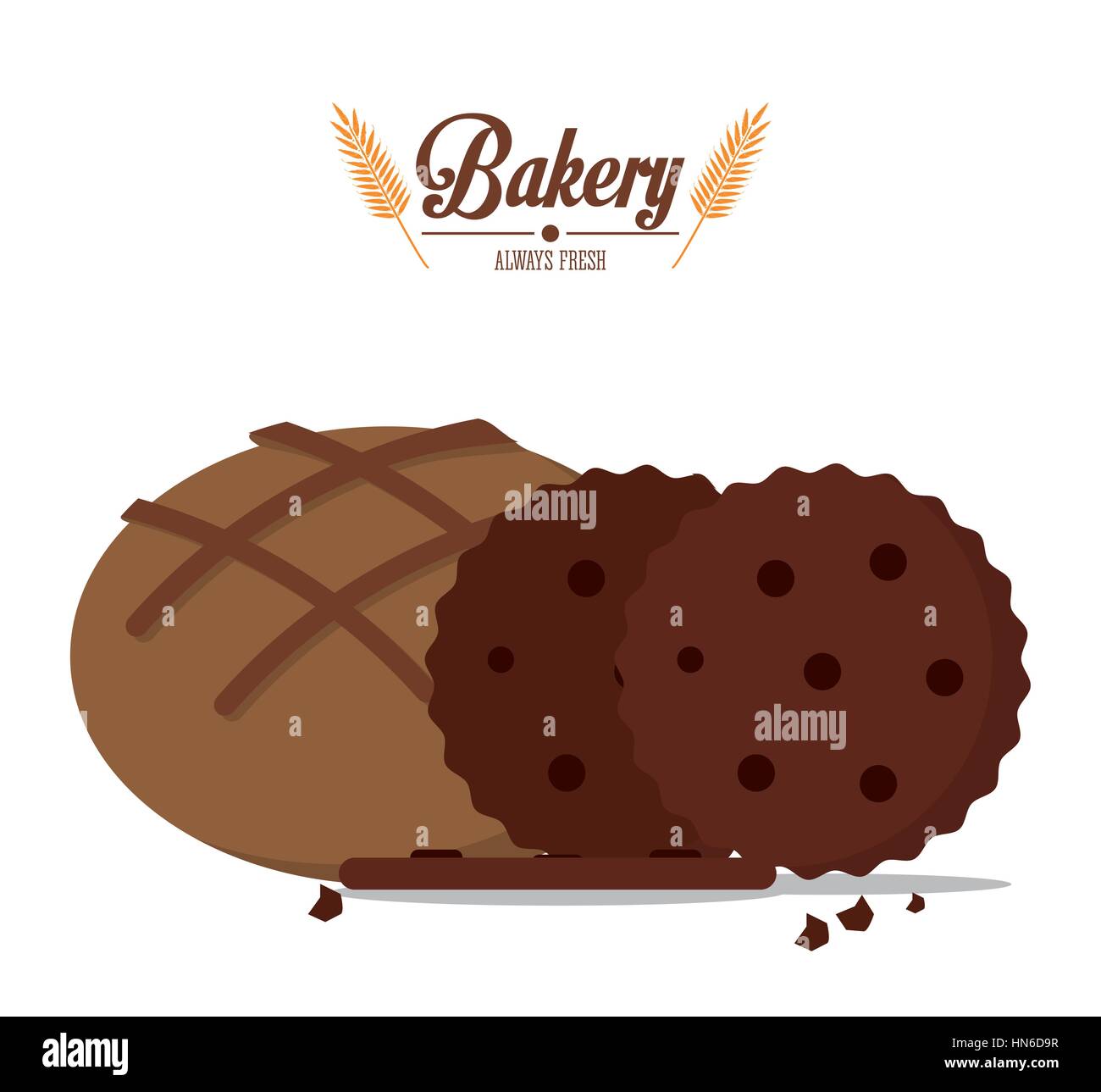 Whole grain cookie Stock Vector Images - Alamy