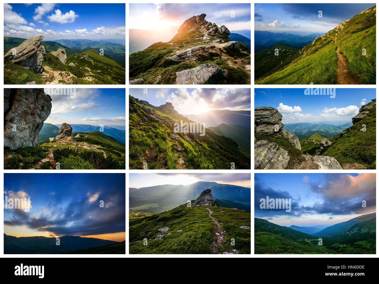 Comfortable houses at sunset Stock Photo - Alamy