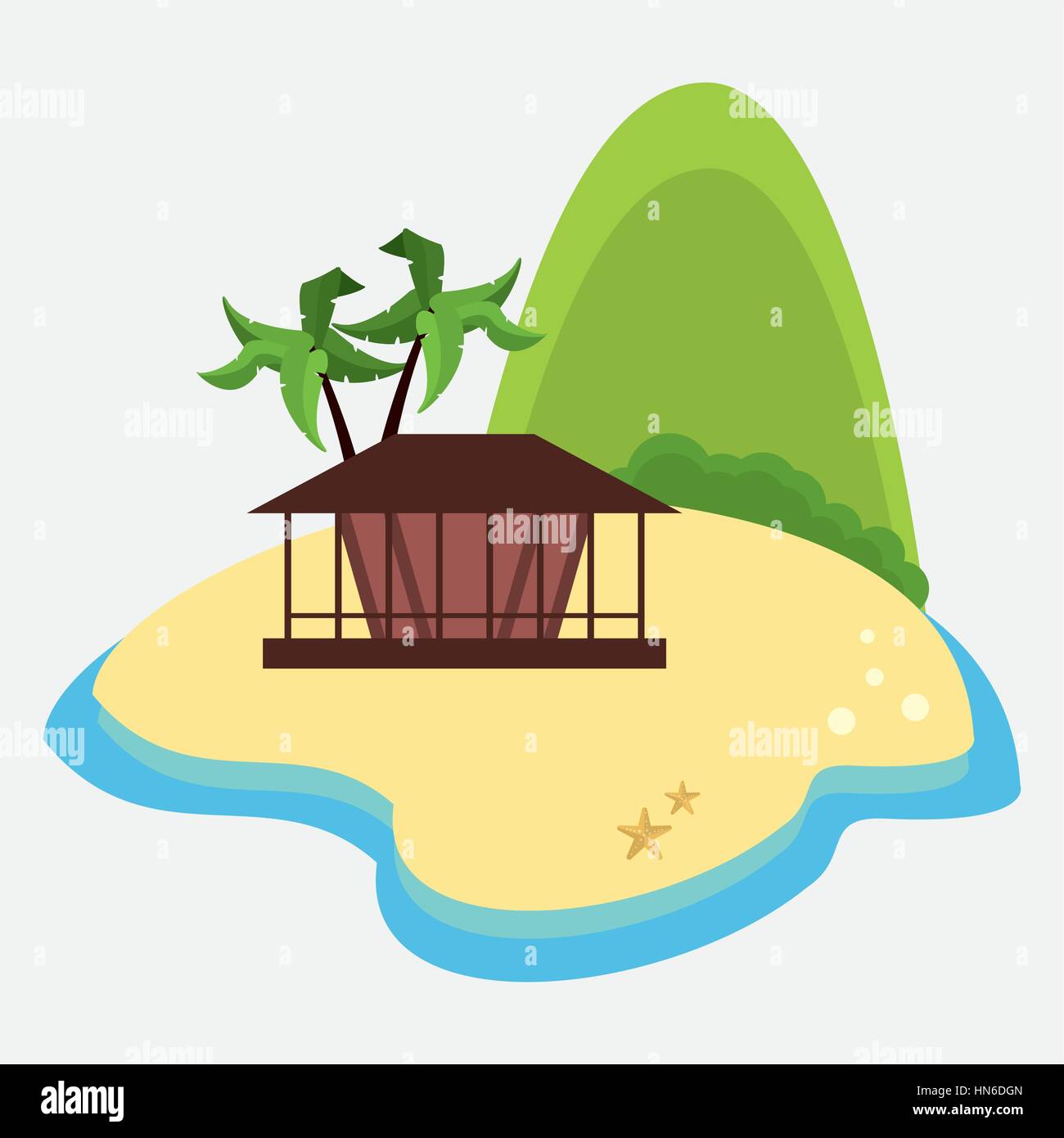 Palm leaf hut Stock Vector Images - Alamy