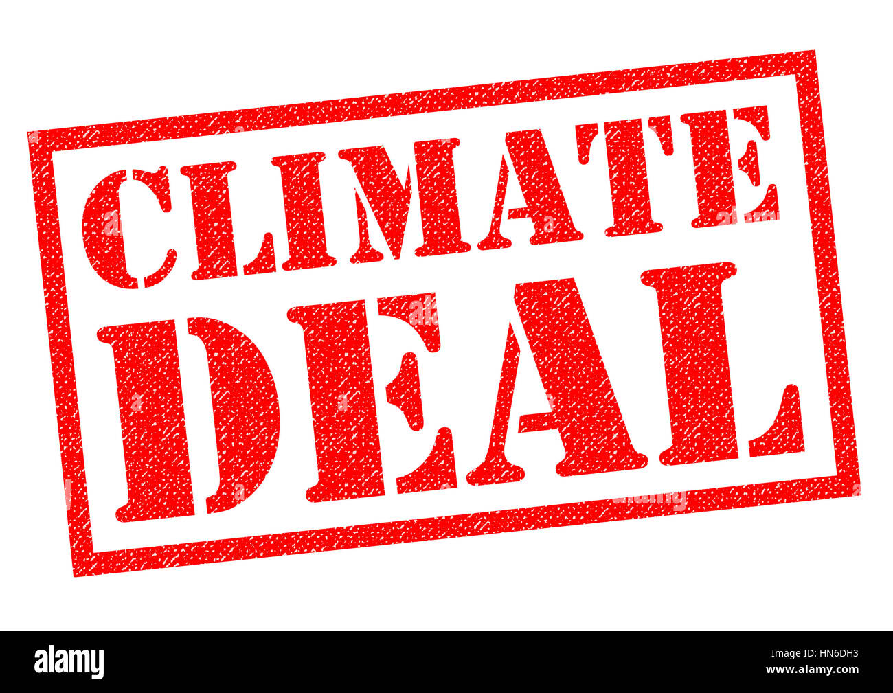 CLIMATE DEAL red Rubber Stamp over a white background Stock Photo - Alamy