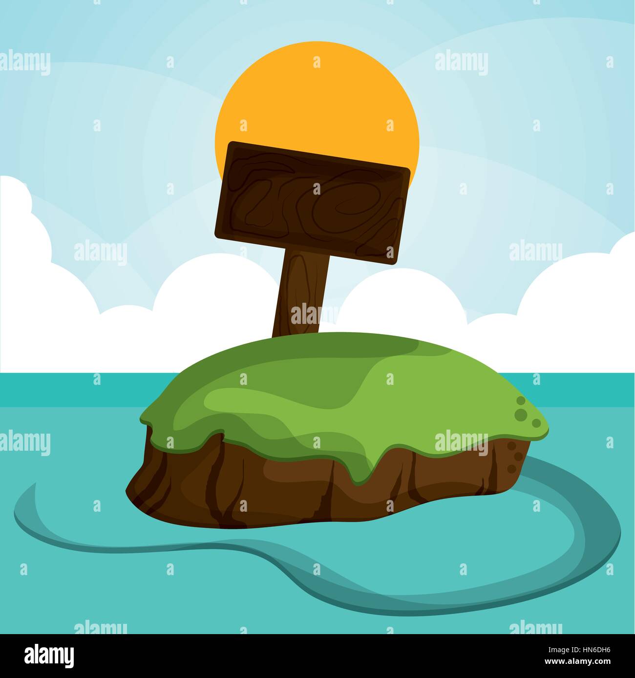 Blue sea wooden pier Stock Vector Images - Alamy