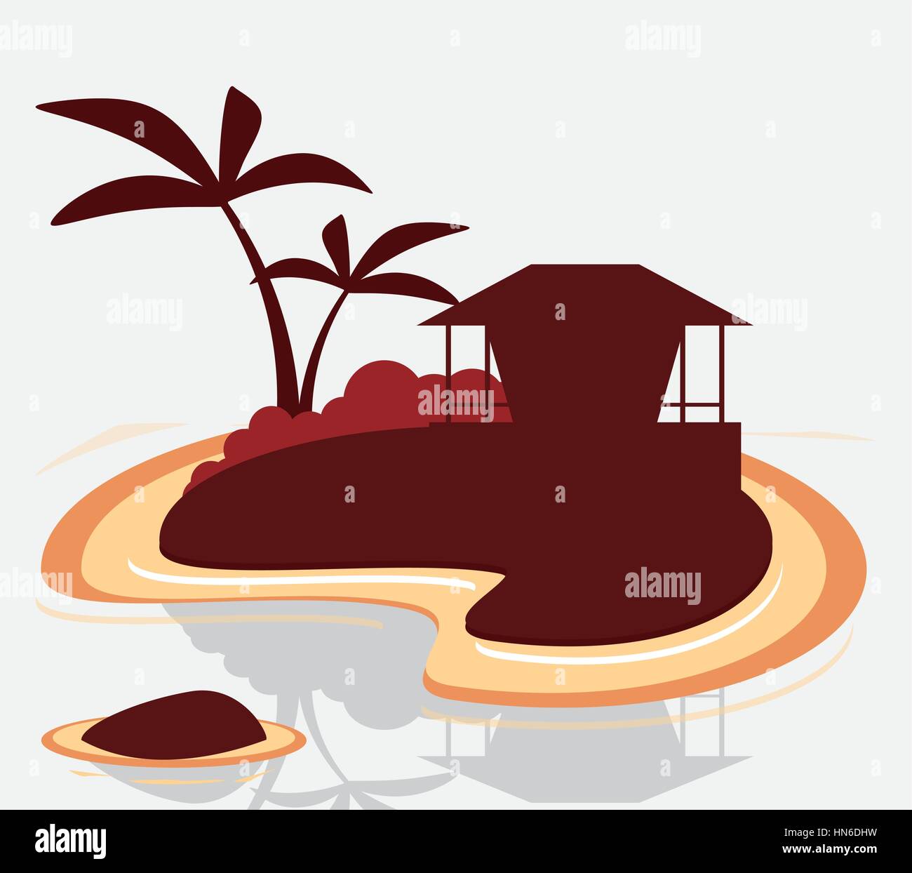 Maldives hut Stock Vector Images - Alamy