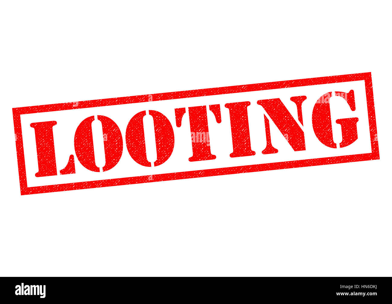 LOOTING red Rubber Stamp over a white background Stock Photo - Alamy
