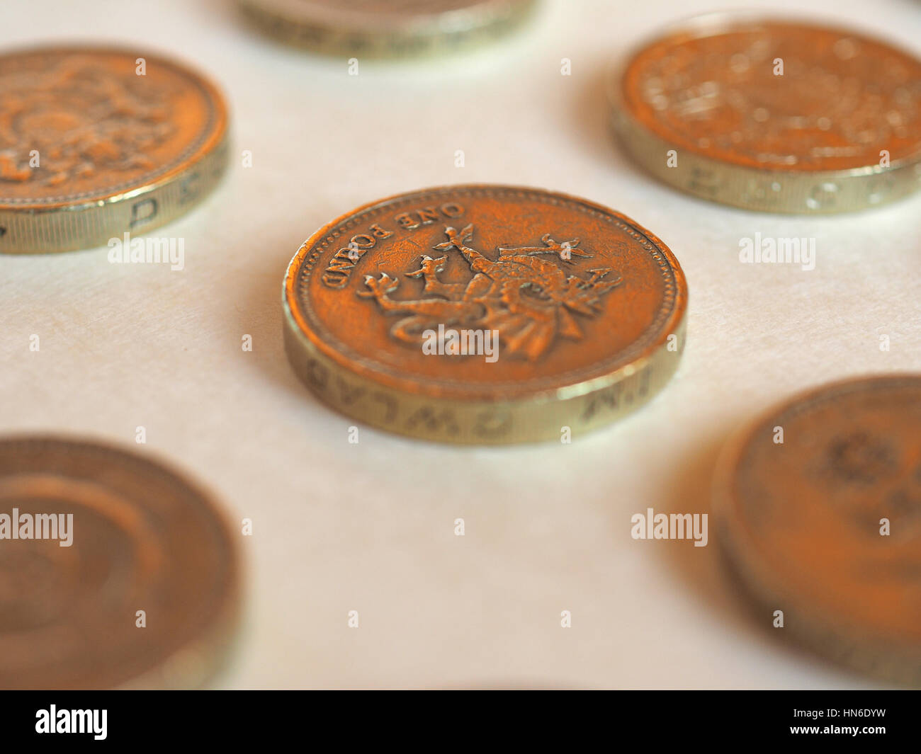 Array of Pound (GBP) coin, currency of United Kingdom (UK ...