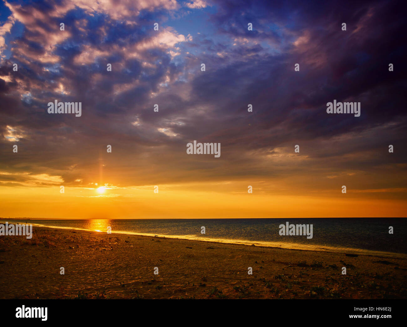 Fantastic sunset in the mountains of Ukraine Stock Photo - Alamy