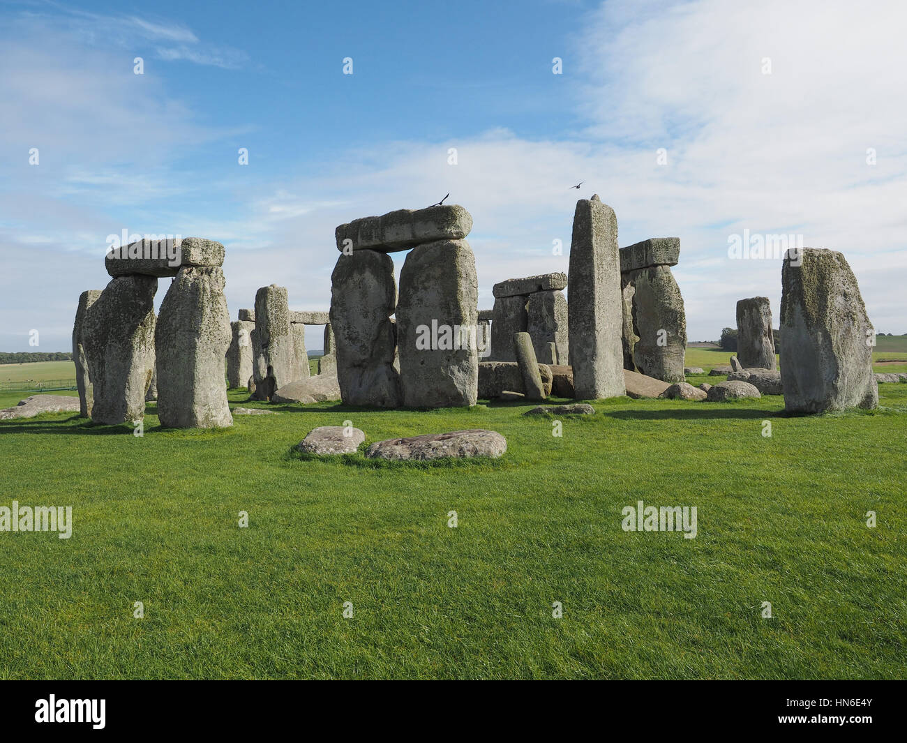 Ruins of Stonehenge prehistoric megalithic stone monument in Wiltshire ...