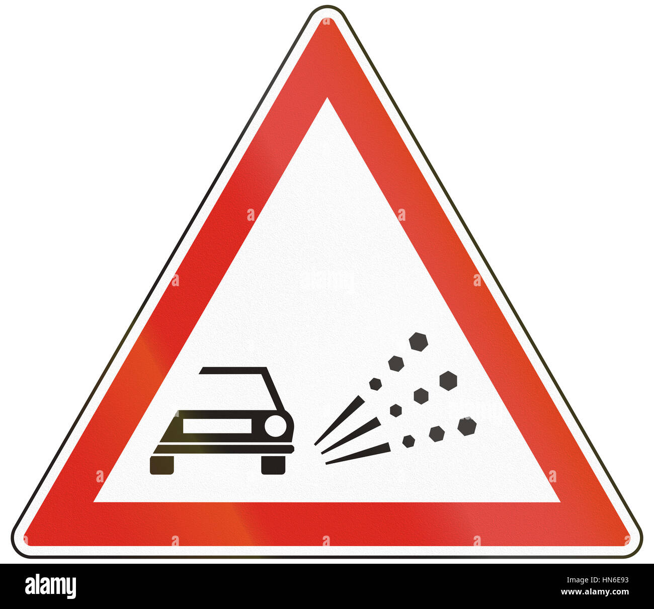 Warning Sign Loose Rocks Stock Photos & Warning Sign Loose Rocks Stock ...