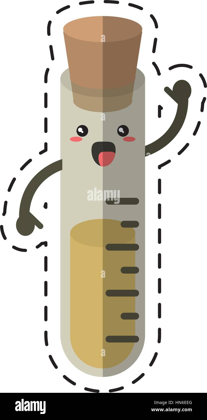 test tube laboratory school tool cut line Stock Vector Image & Art - Alamy