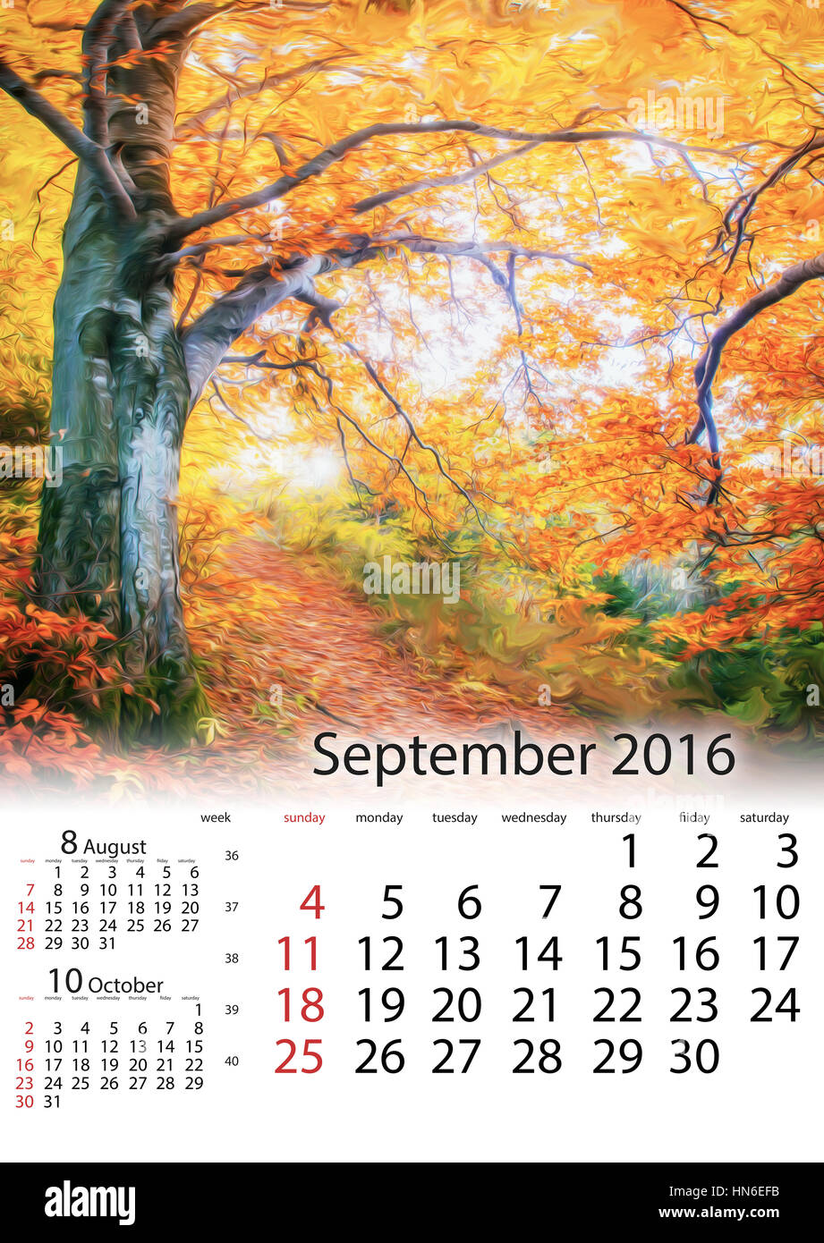 Calendar September 2016 - rock massif in the Carpathians Stock Photo ...