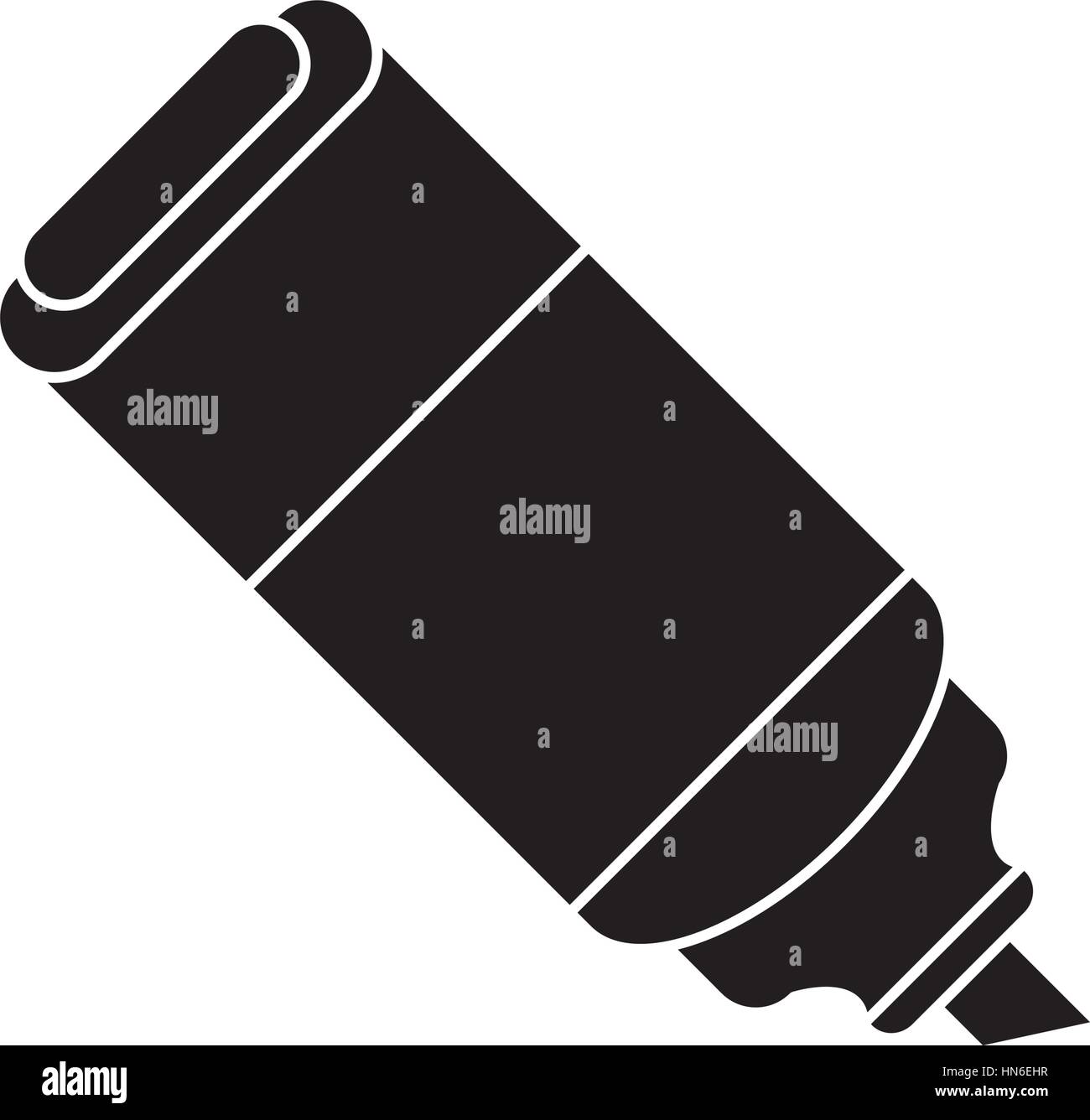 permanent marker school utensil pictogram Stock Vector Image & Art - Alamy