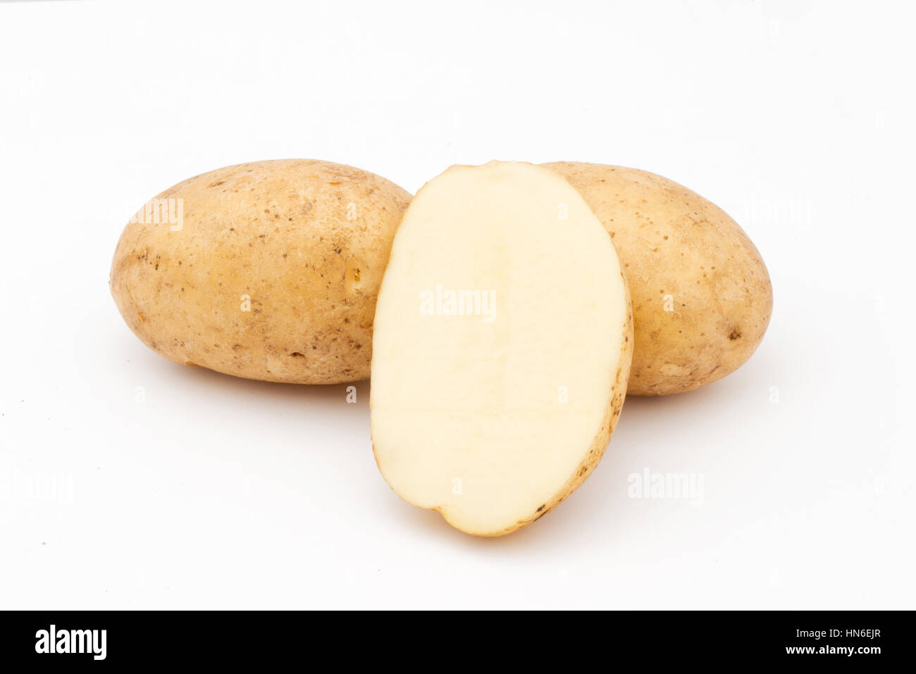 Quality of potatoes Riviera. isolated on white backgrou Stock Photo - Alamy