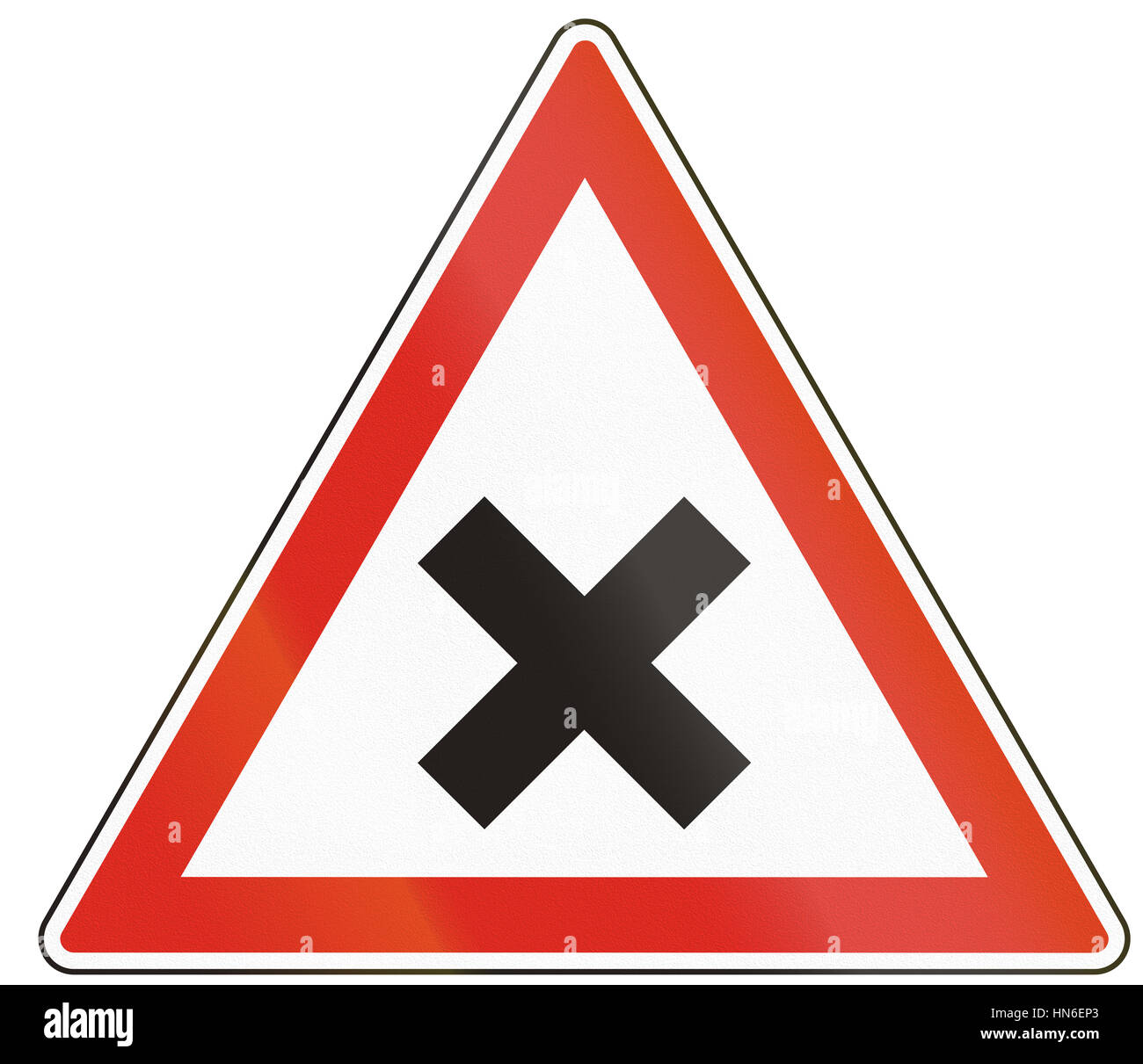 Hungarian regulatory road sign - Crossroads with right-of-way from the ... Hungarian regulatory road sign - Crossroads with right-of-way from the ...