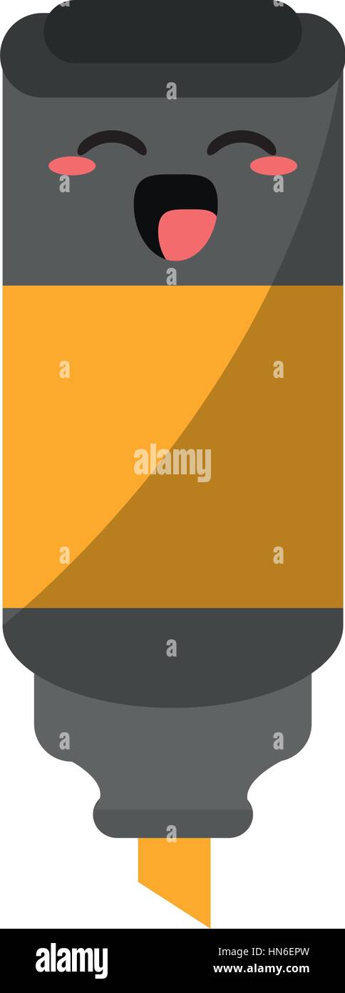 cartoon permanent marker school utensil Stock Vector Image & Art - Alamy