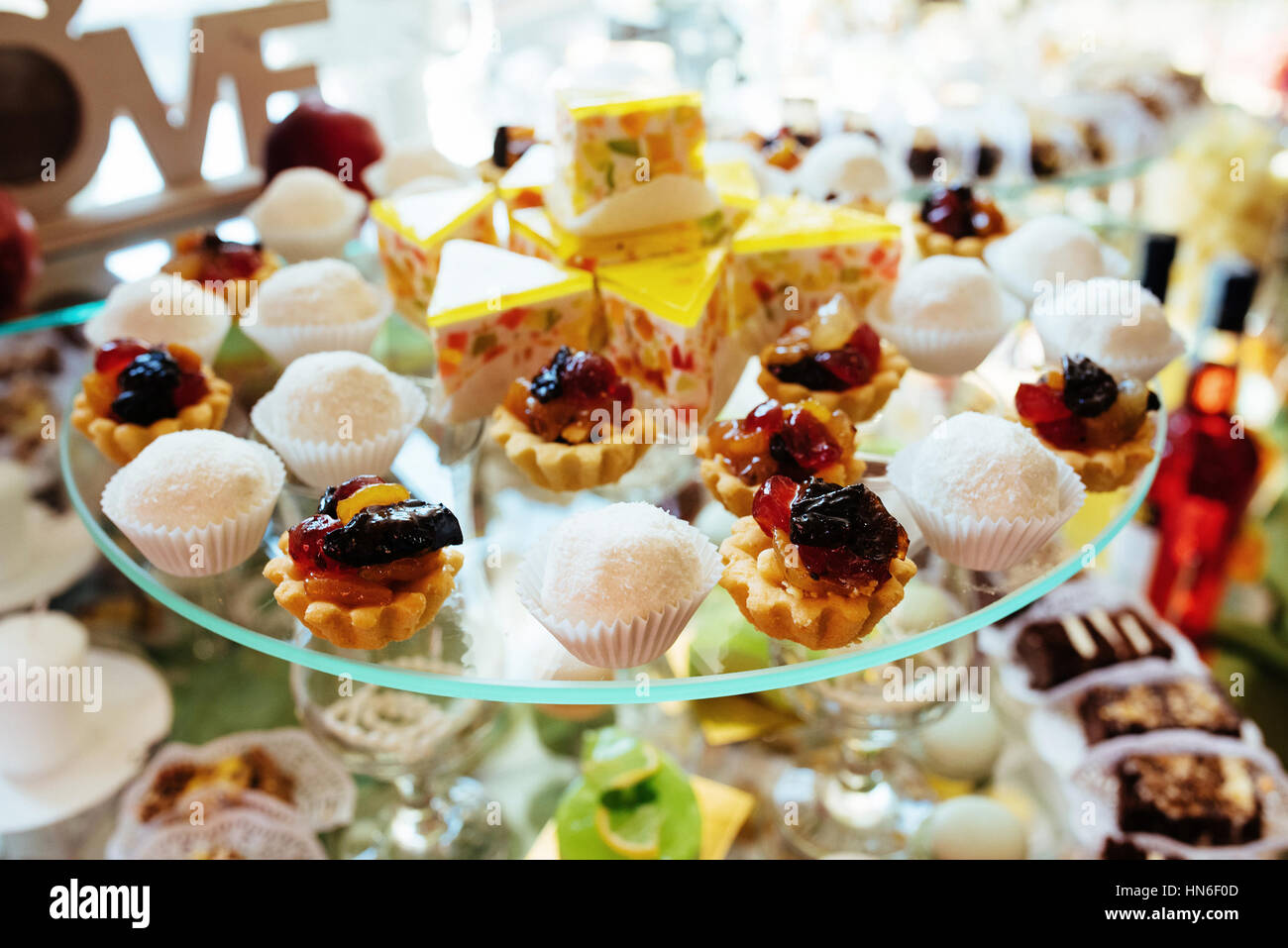 Good exquisite buffet table at a solemn event Stock Photo - Alamy