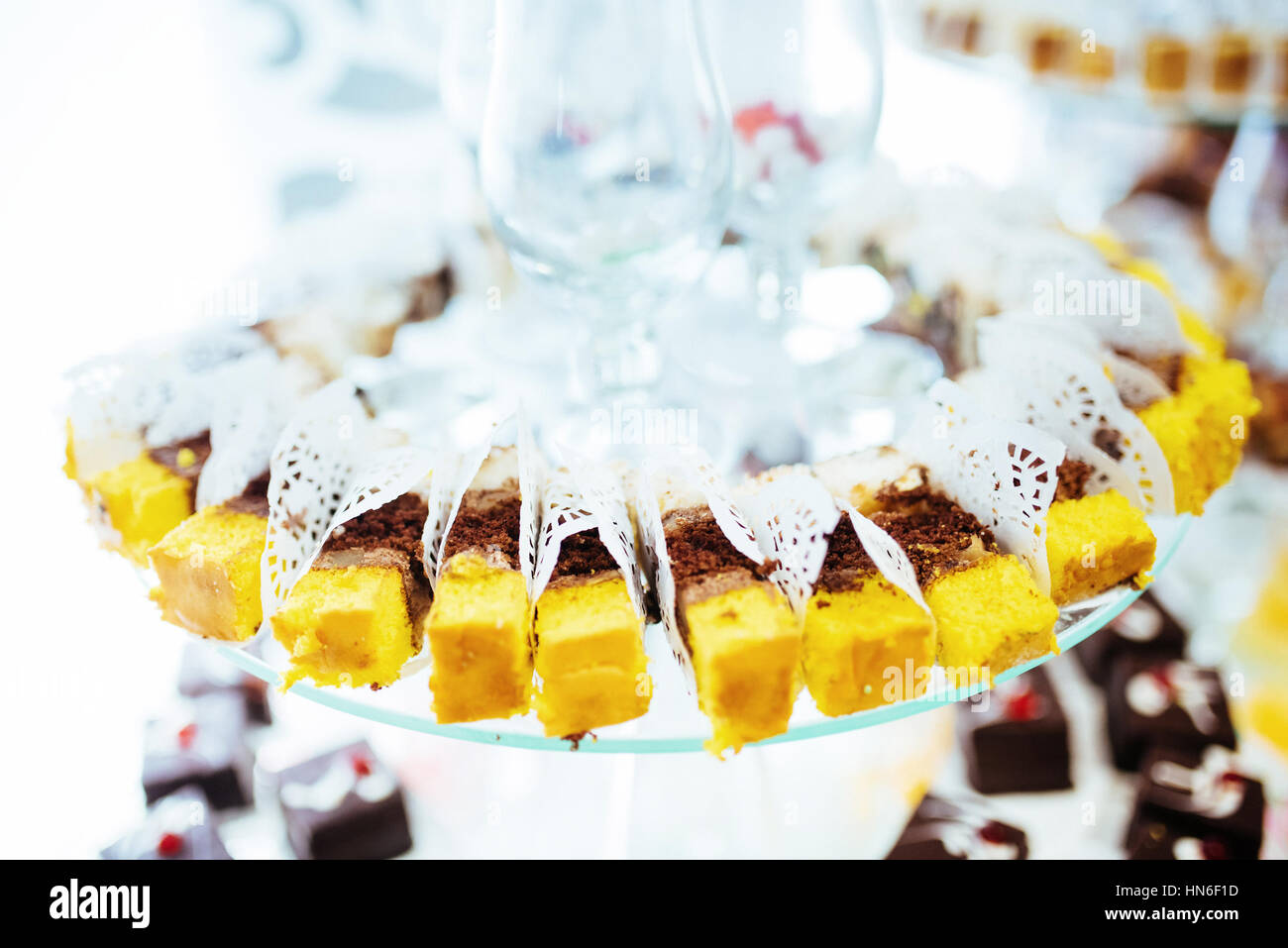 Good exquisite buffet table at a solemn event Stock Photo - Alamy