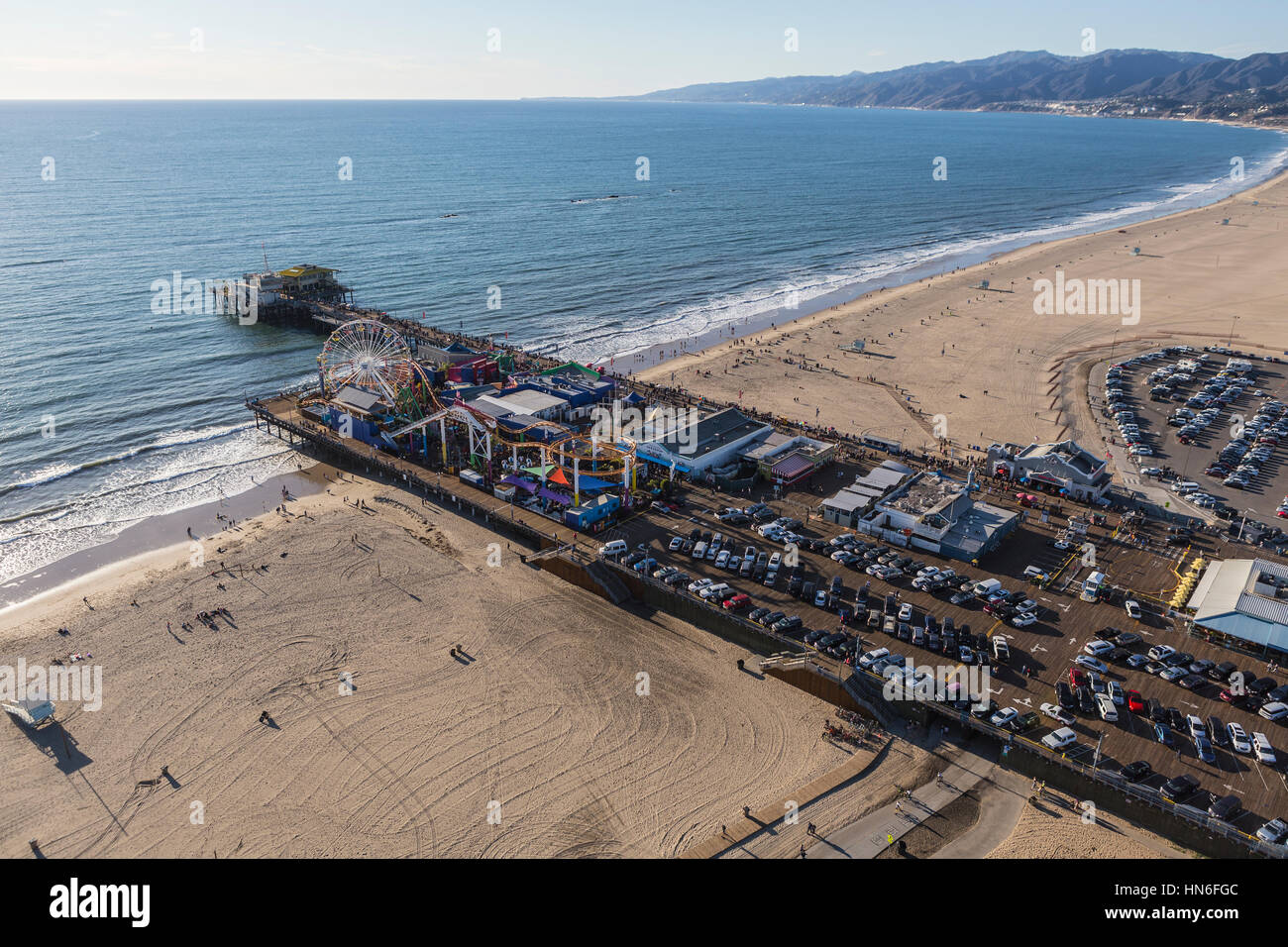Santa Monica, California, USA - December 17, 2016: Aerial of Santa ...