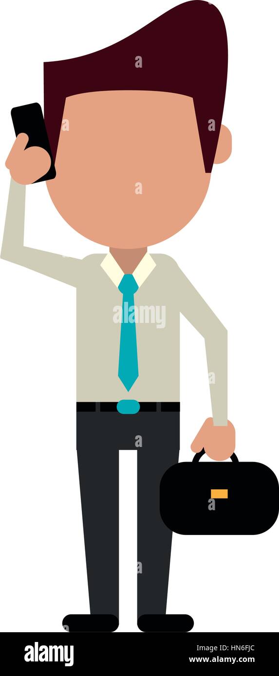 Attractive businessman talking on Stock Vector Images - Alamy