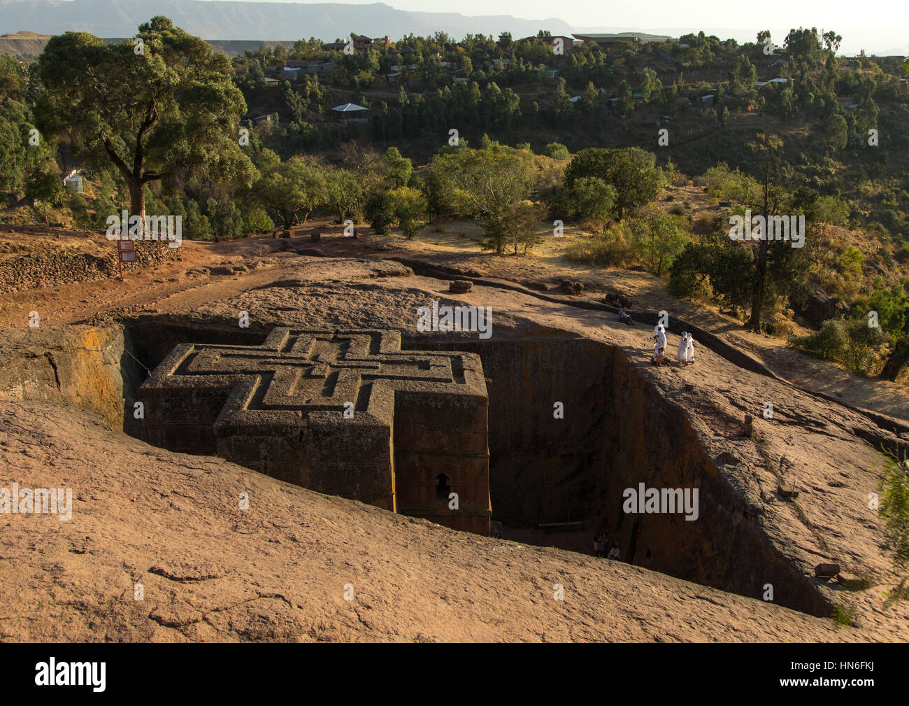 Monolithic rock-cut church of st. George , Amhara region, Lalibela ...