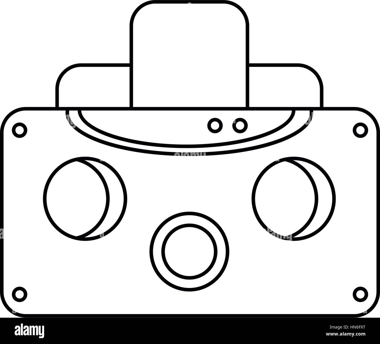 Vr goggles illustration vector Black and White Stock Photos & Images ...