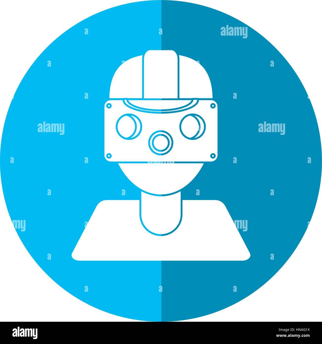 gamer with virtual reality augmented device shadow Stock Vector Image ...