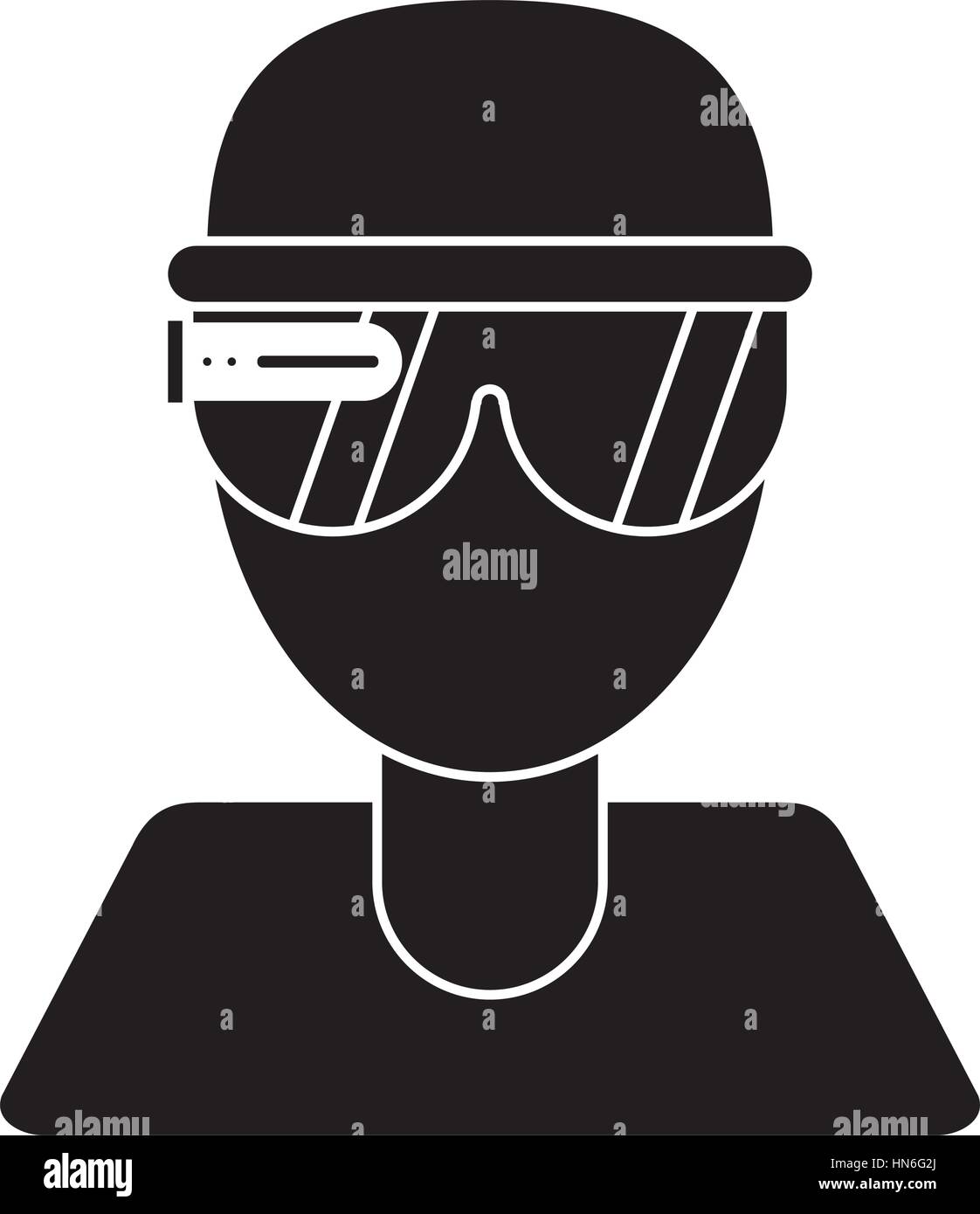 boy user vr glasses smart technology pictogram Stock Vector Image & Art ...