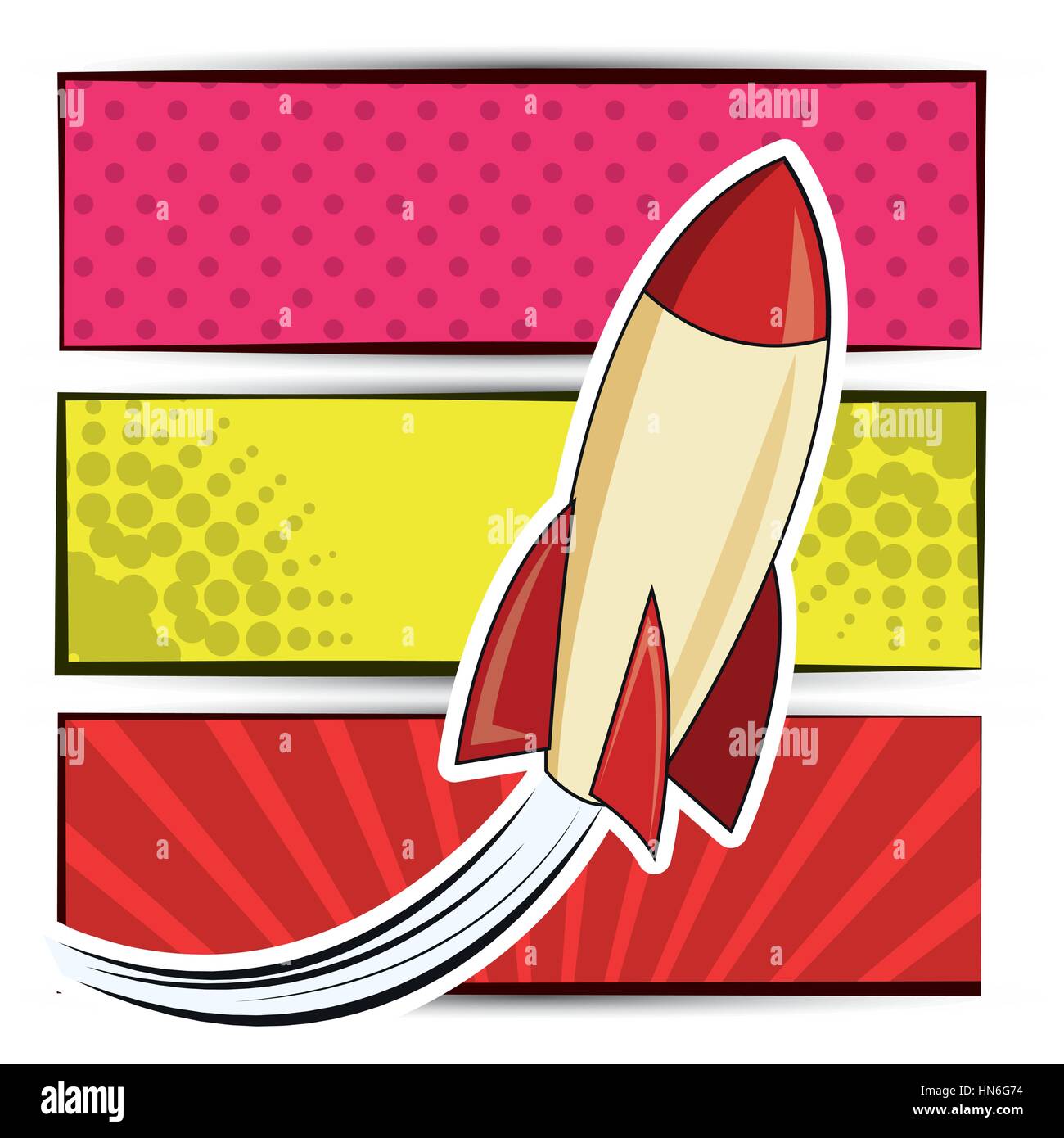 rocket star up pop art design Stock Vector Image & Art - Alamy