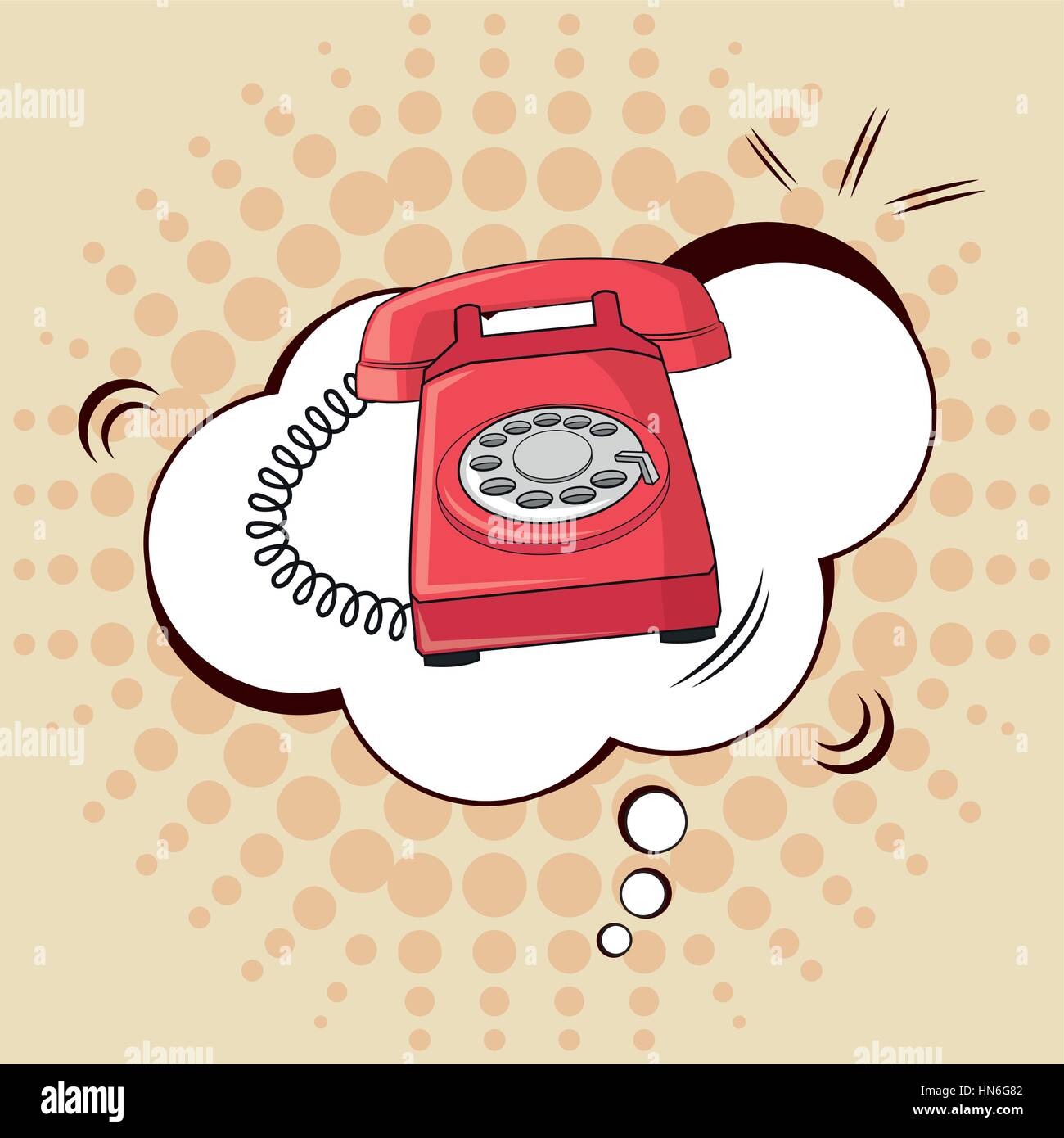 Pop art calling telephone hi-res stock photography and images - Alamy