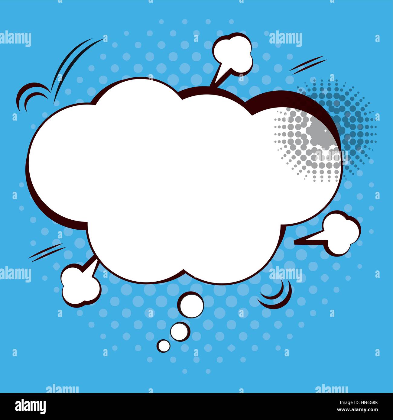 cloud speech pop art blue background design Stock Vector Image & Art ...