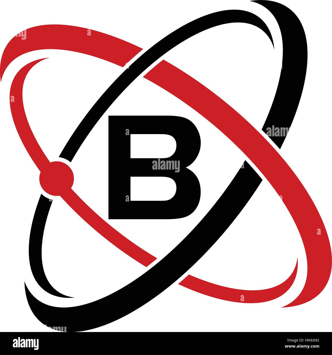 Atom Technology Initial B Stock Vector Image & Art - Alamy