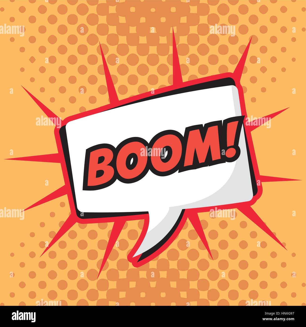 pop art boom bubble speech dotted background design Stock Vector Image ...