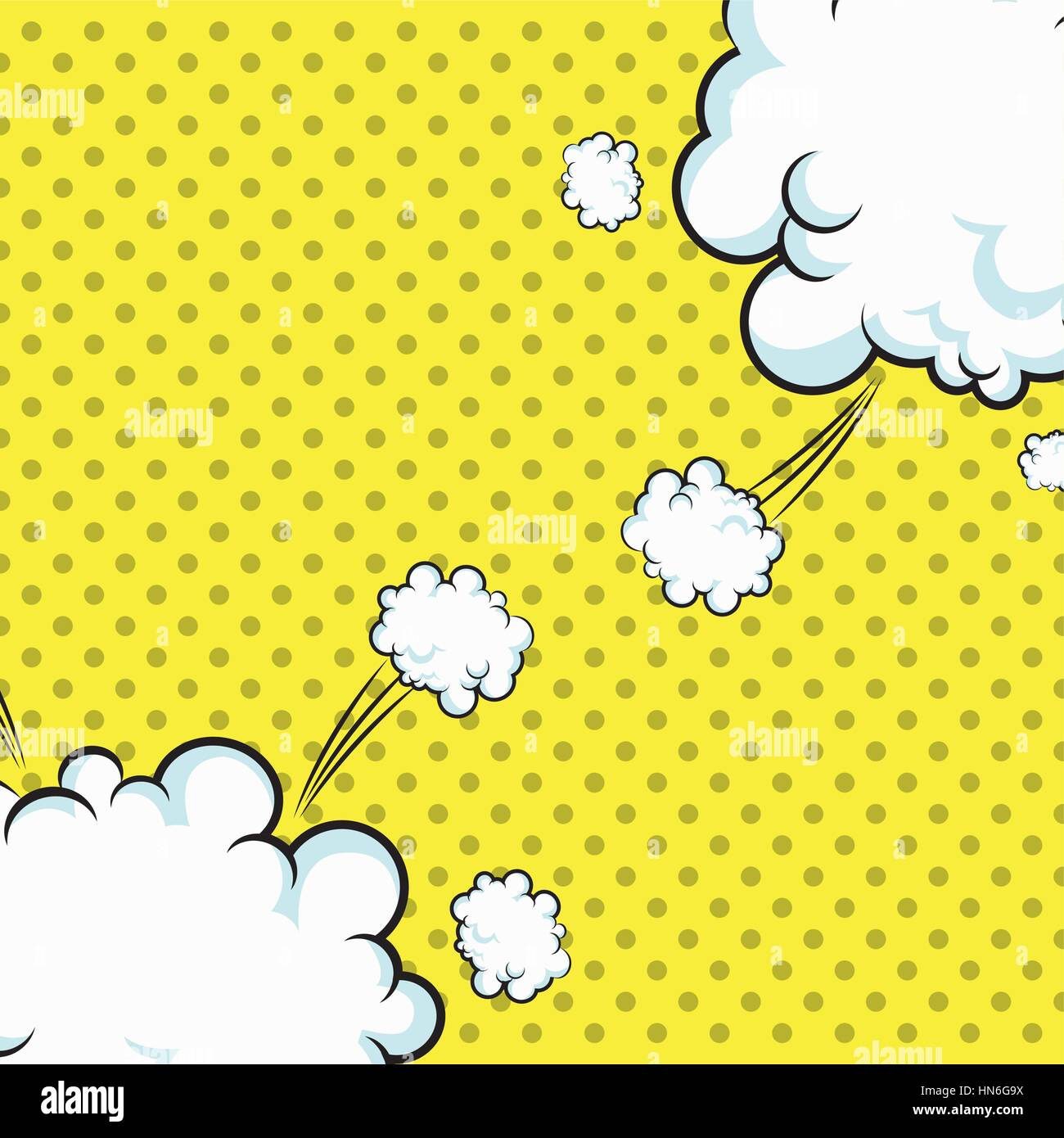 pop art clouds explotion dotted design Stock Vector Image & Art - Alamy