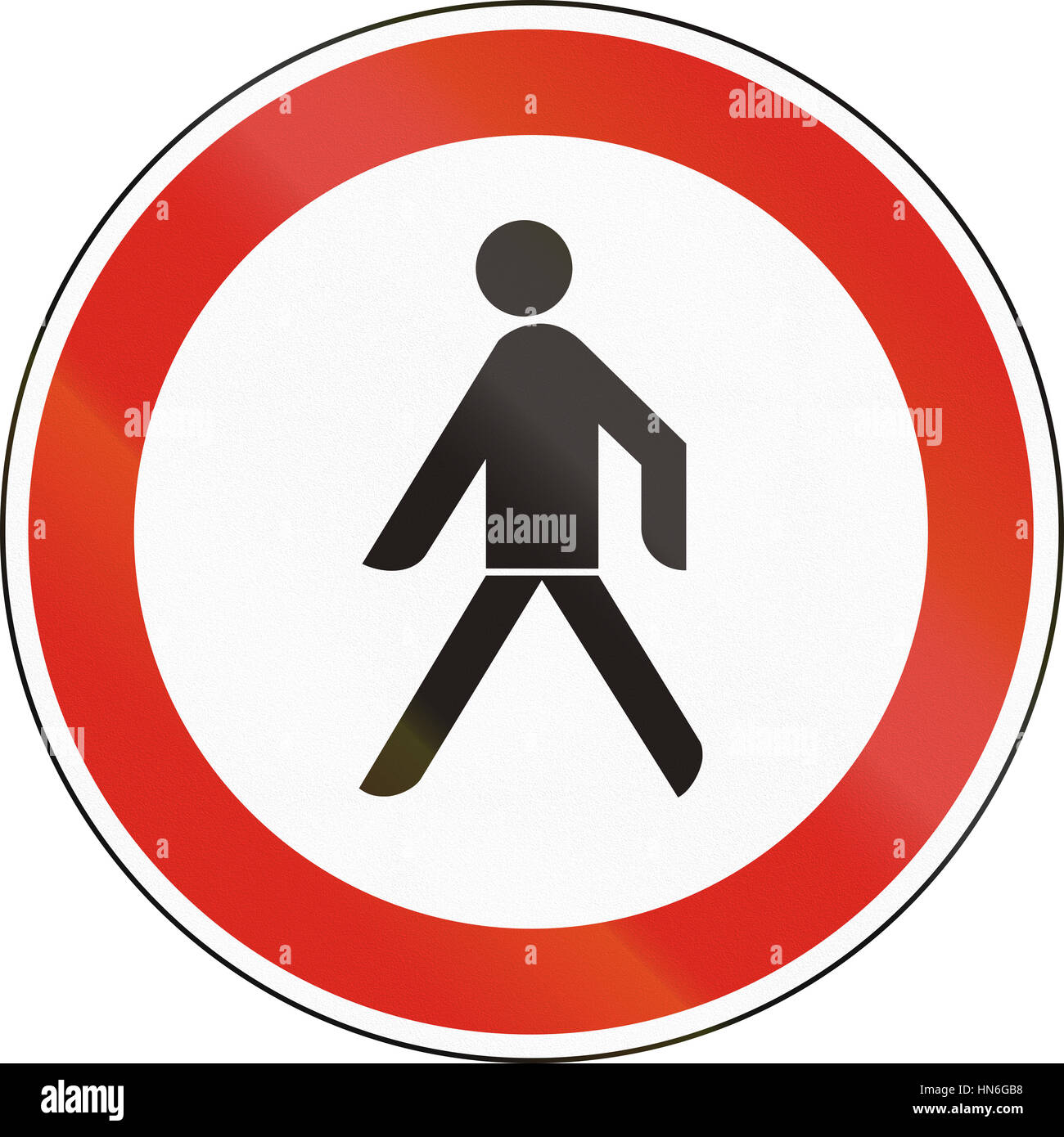 Hungarian regulatory road sign - No pedestrians Stock Photo - Alamy Hungarian regulatory road sign - No pedestrians Stock Photo - Alamy