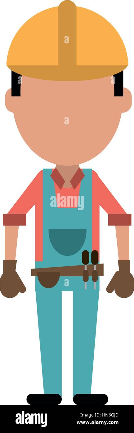 construction man with tool belt gloves Stock Vector Image & Art - Alamy