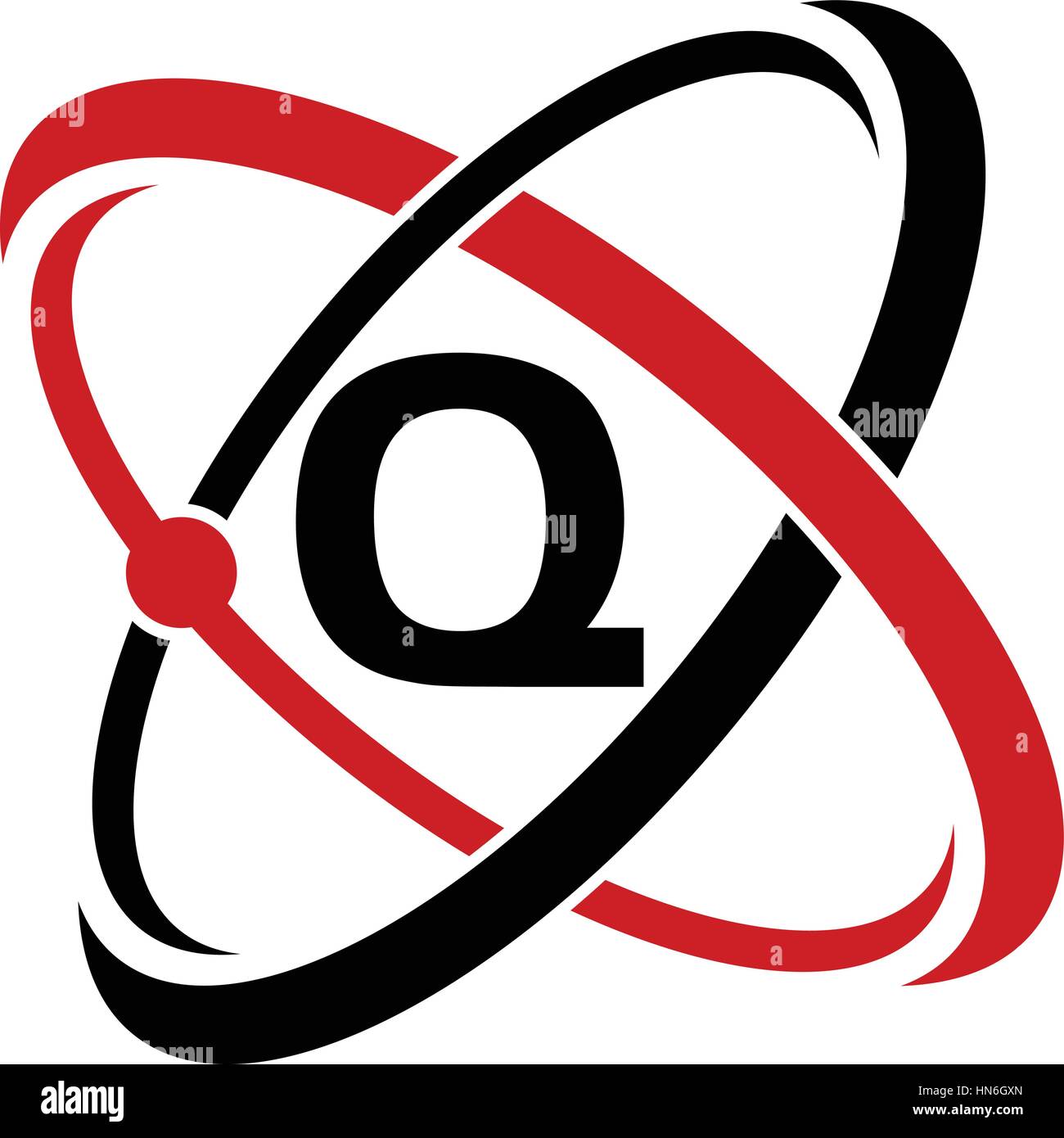 Atom Technology Initial Q Stock Vector Image & Art - Alamy
