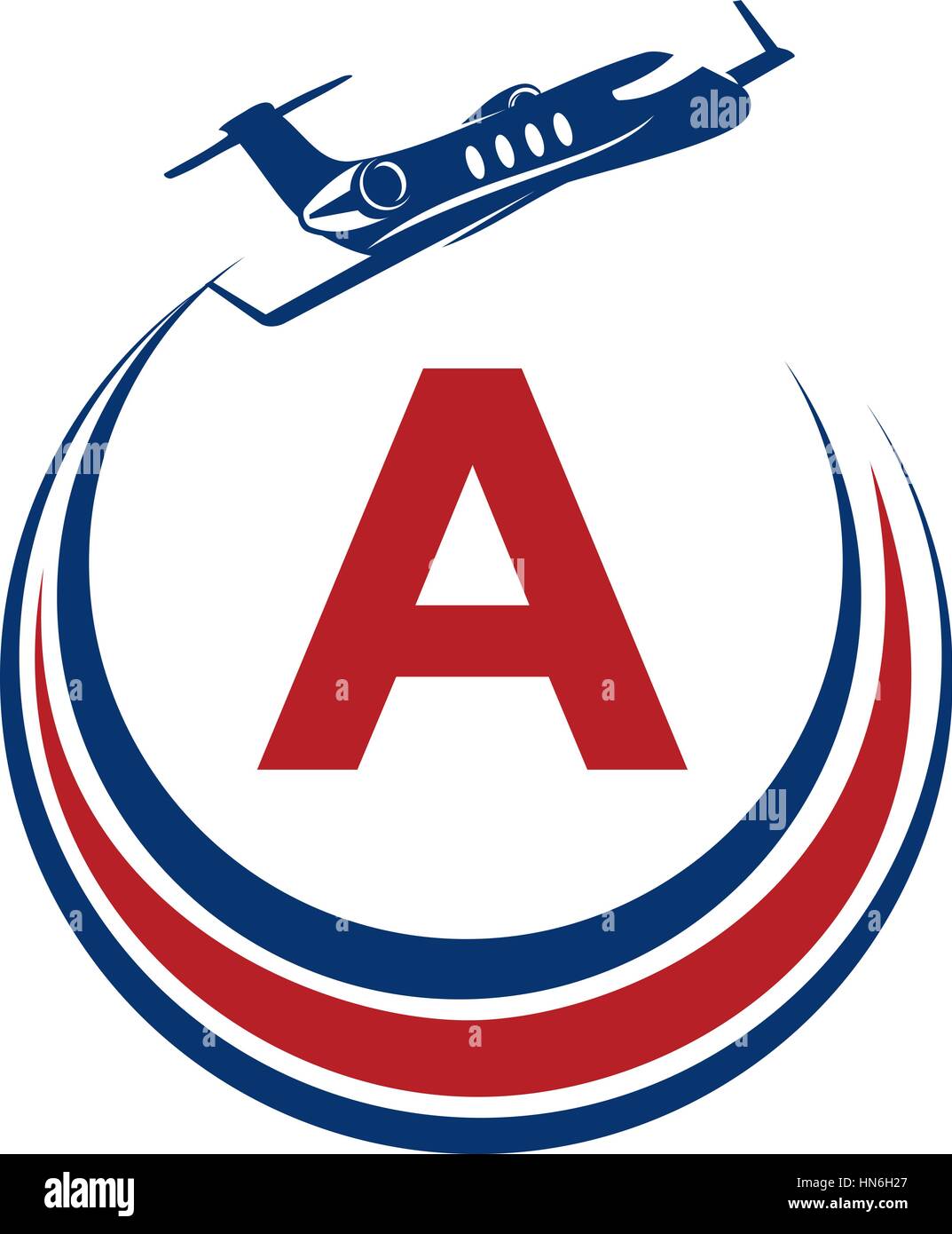 Airplane Logo Initial A Stock Vector Image & Art - Alamy