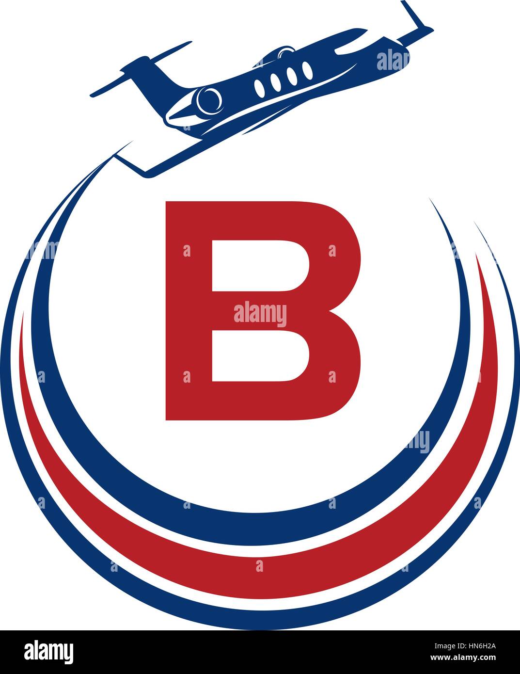 Airplane Logo Initial B Stock Vector Image & Art - Alamy