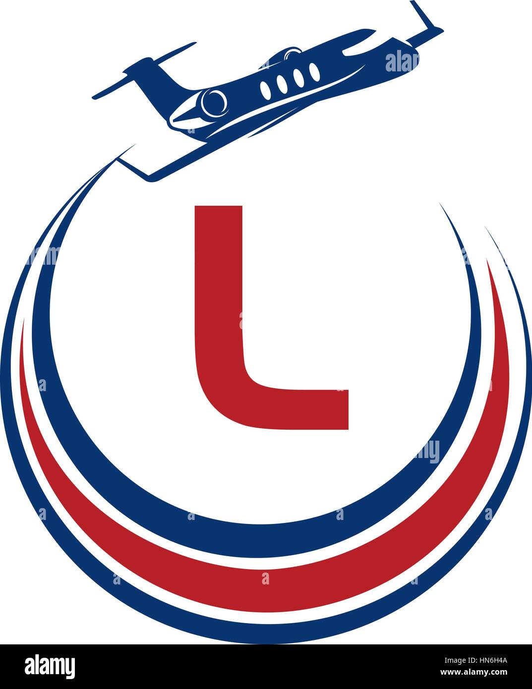 L airplane logo hi-res stock photography and images - Alamy