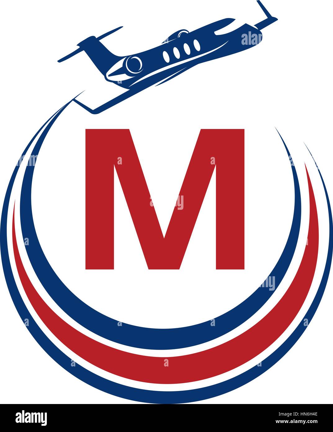 M airplane logo hi-res stock photography and images - Alamy