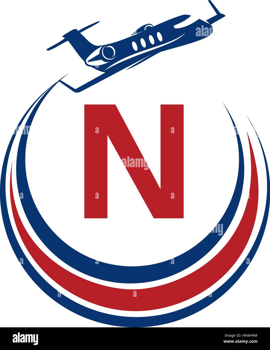 Airplane Logo Initial N Stock Vector Image & Art - Alamy