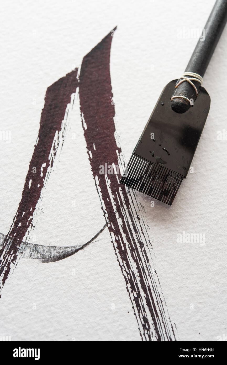 Letter a calligraphy hi-res stock photography and images - Alamy