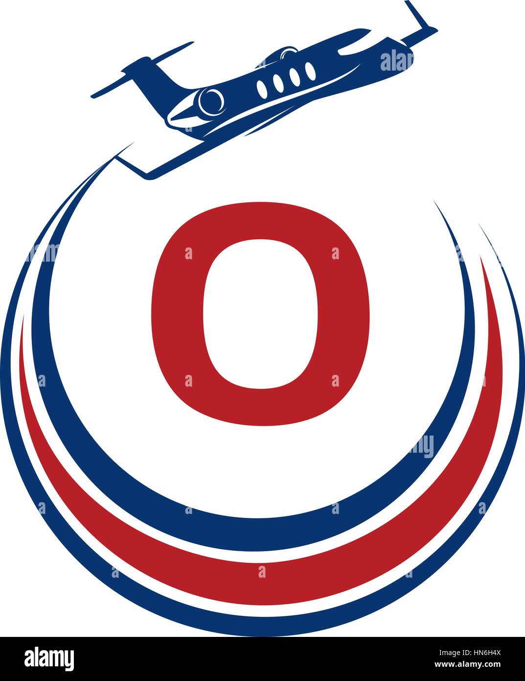 Airplane Logo Initial O Stock Vector Image & Art - Alamy