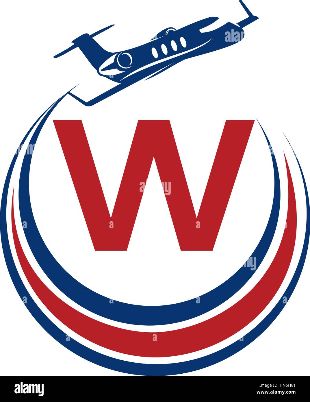 Airplane Logo Initial W Stock Vector Image & Art - Alamy