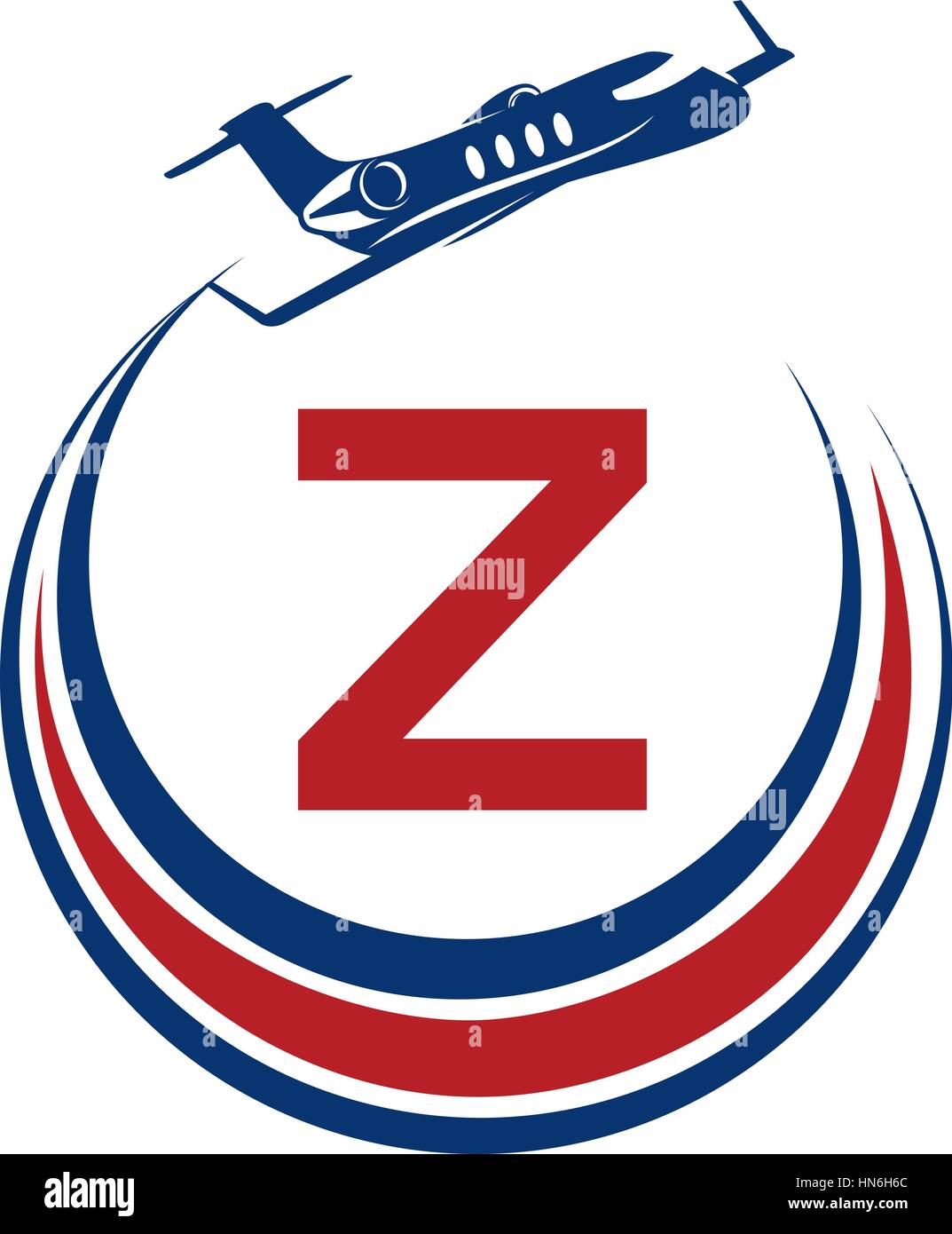 Z airplane logo Stock Vector Images - Alamy