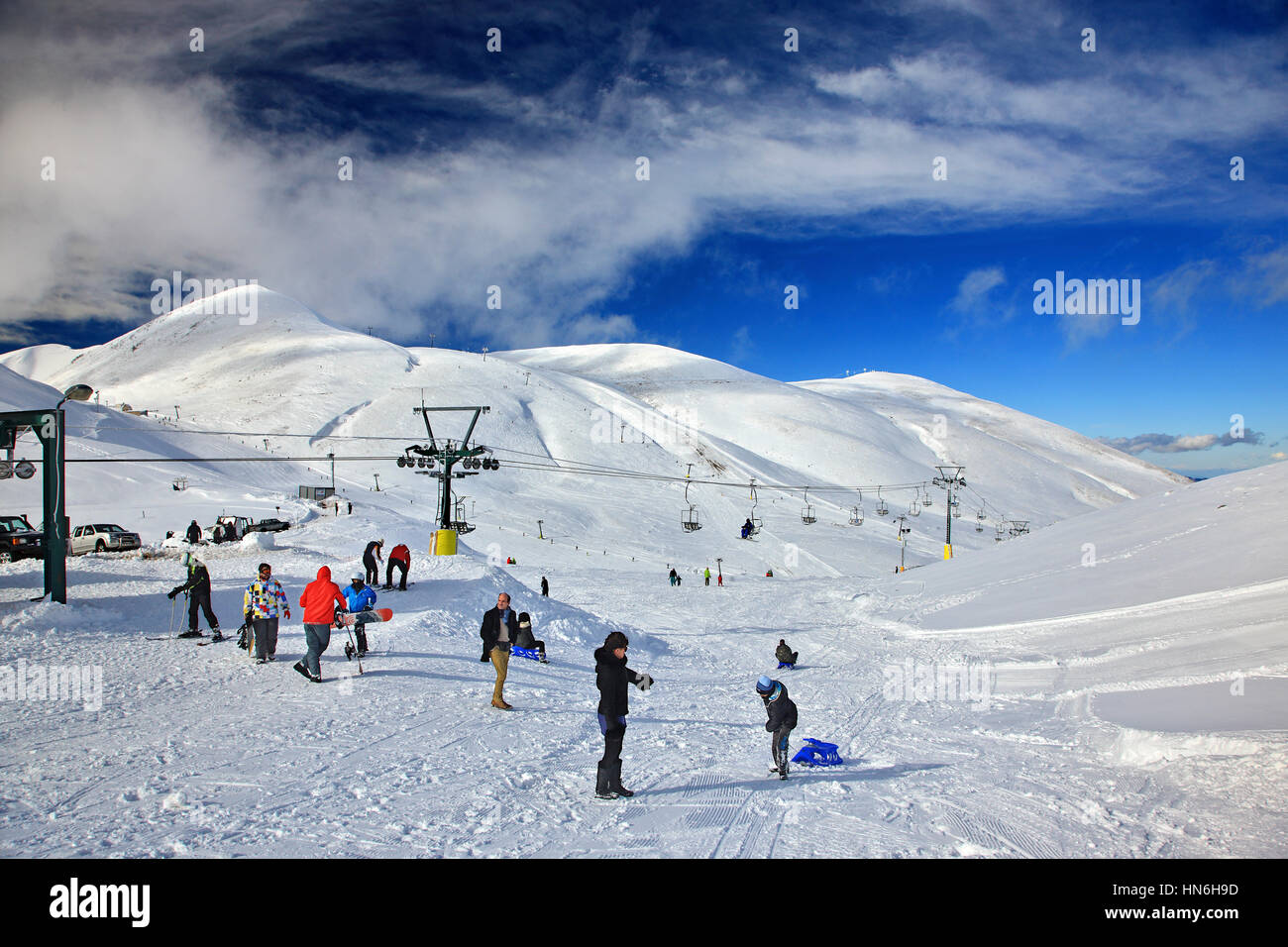 Ski center velouchi tymphristos mountain hi-res stock photography and ...